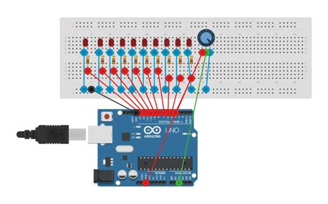 Circuit Design Project 6 Interactive Led Chase Effect Tinkercad