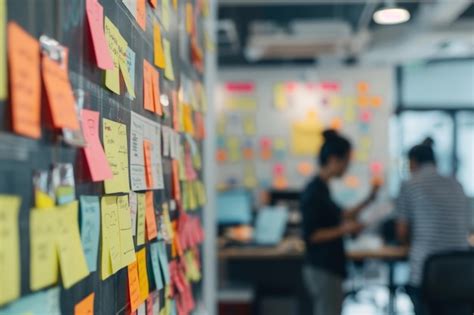 Professional Team Using Lean Project Management Techniques For Workflow