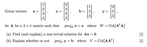 Vector Projection Matrix Form 4169y Projection Matrices And Their