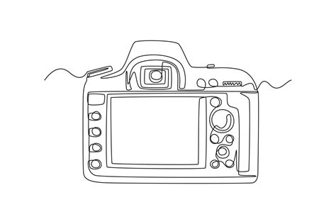Continuous One Line Drawing Camera Video Shooting Tools Concept