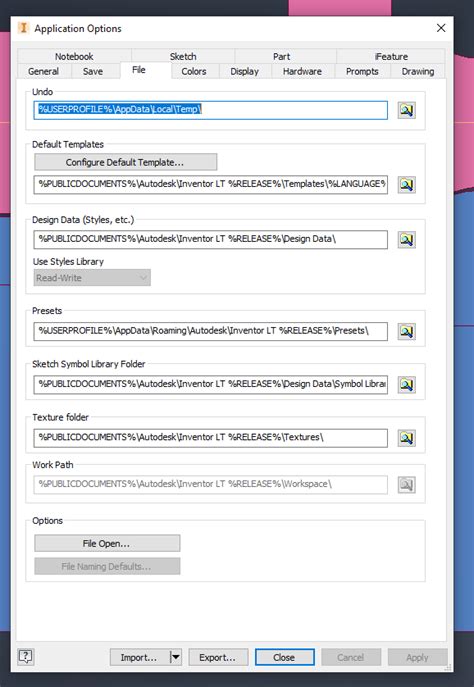 Solved How To Specify Workspace Inventor Lt 2021 Autodesk Community