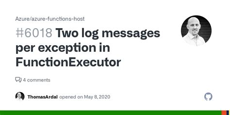 two log messages per exception in functionexecutor · issue 6018