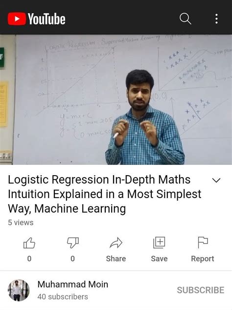 Muhammad Moin On Linkedin Logisticregression Machinelearningalgorithms Machinelearning Ml