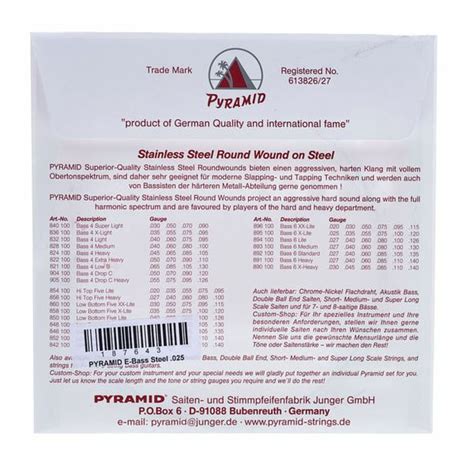 Pyramid 025 Single String Bass Guitar Thomann Uk