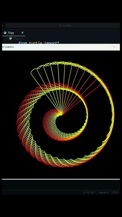 Graphic Animation Part 73 Using Pythonturtle Python New Shorts Viralvideo Trending Youtube