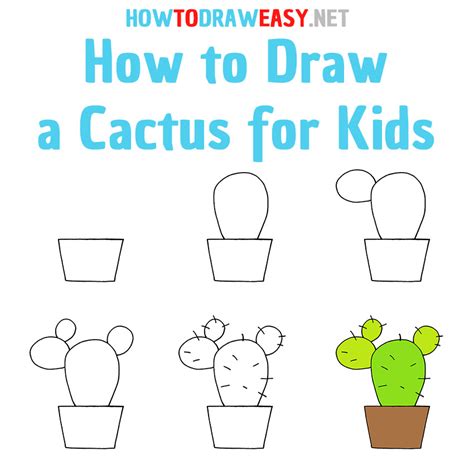How To Draw A Saguaro Cactus Step By Step Drawing Tutorials