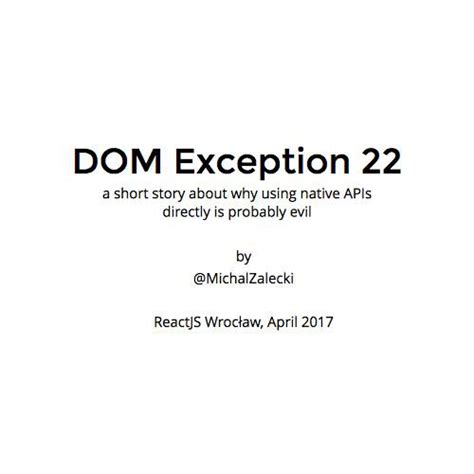 Dom Exception 22