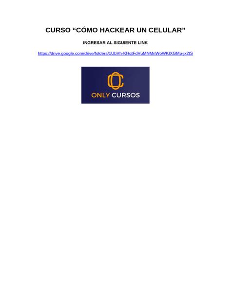 Curso Cómo Hackear Un Celular Pdf