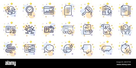 Outline Set Of Timer Teamwork And Report Line Icons For Web App Pictogram Icon Vector Stock