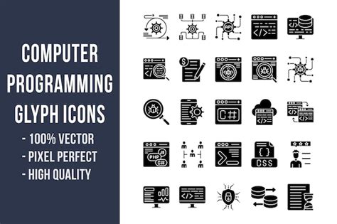 Glyphen Symbole Für Die Computerprogrammierung Premium Ki Generierter