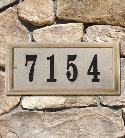 Chesterfield Rectangle Crushed Stone Address Plaque Walmart Business
