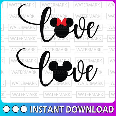 Minnie Love Script Svg Minnie Love Printable Cut File Disne Inspire Uplift