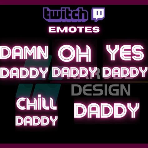 Daddy Twitch Emotes Etsy
