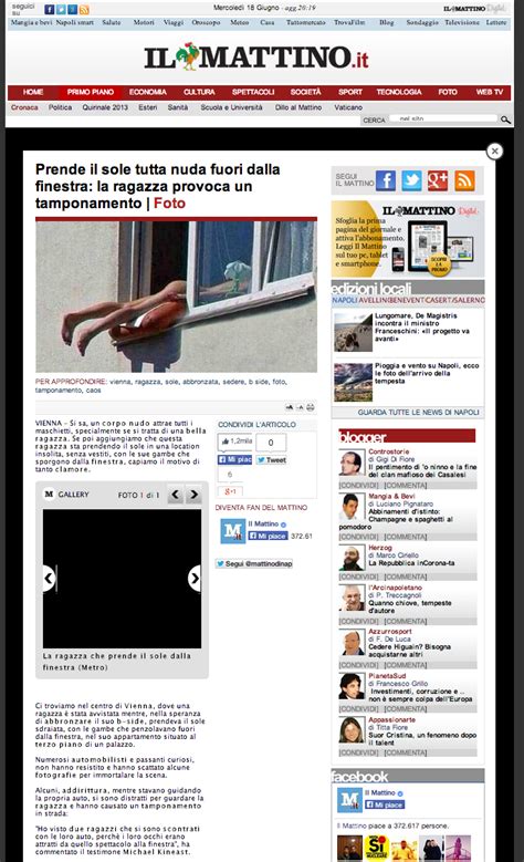 Il Disinformatico Prende Il Sole Nuda Col Sedere Fuori Dalla Finestra Causa Tamponamento Ci