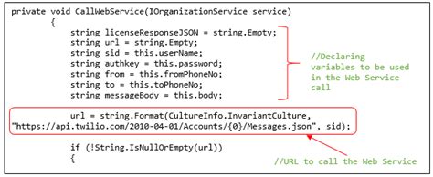 integrating twilio web service with d365 crm online to send sms