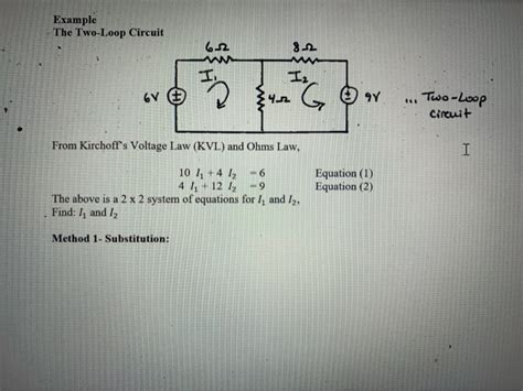 Solved Example The Two Loop Circuit Mens V Ur G Ar Chegg Com