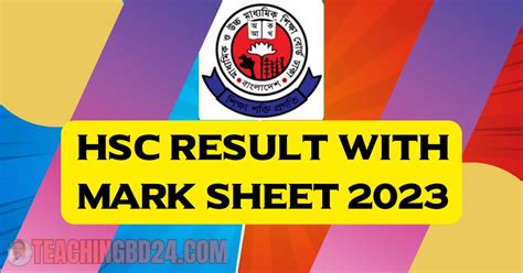 Hsc Result With Marksheet