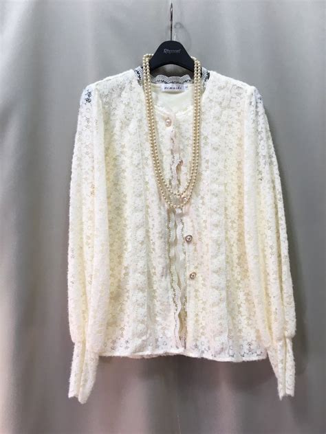 특가새레이스 진주 블라우스가디건안감피치기모 헬로마켓