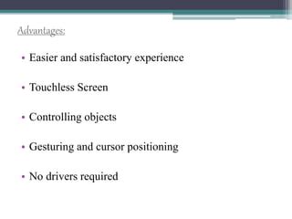 Touchless Touchscreen Technology PPTX