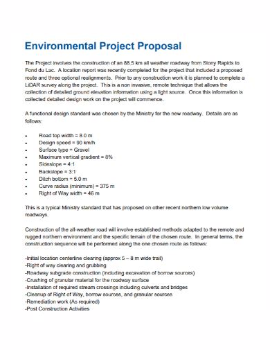 Free 10 Environmental Project Proposal Samples Education Protection