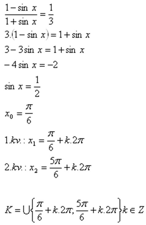 Linear Goniometric Equations Examples Of Problems With Solutions