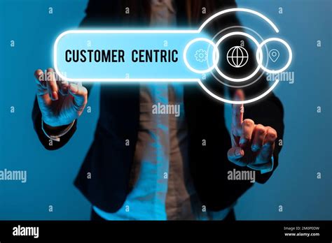 Conceptual Caption Customer Centric Business Showcase Process Of Looking After Customers To