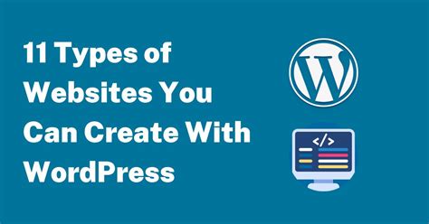11 Types Of Websites You Can Create With Wordpress
