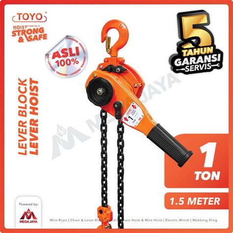Jual Chain Lever Block Lever Hoist 1 Ton X 1 5 Meter Toyo Shopee Indonesia
