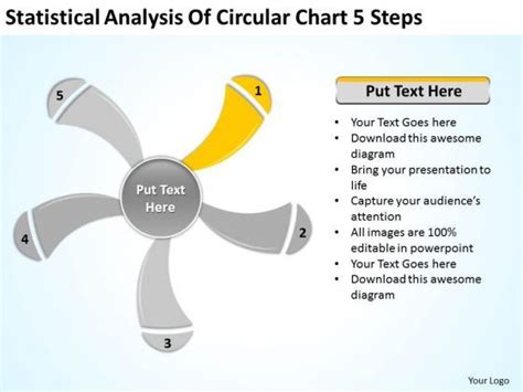 Statistical Analysis Of Circular Chart Steps Ppt Business Plan PowerPoint
