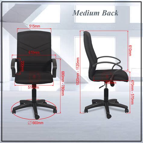 💥budget Fabric And Pvc💥 Office Chair High Back Chair Medium Back