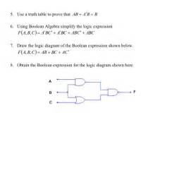 solved use a truth table to prove that ab a b b using