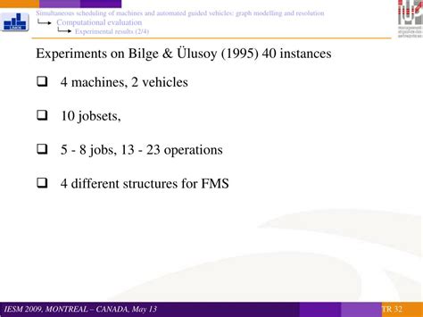 ppt simultaneous scheduling of machines and automated guided vehicles graph modelling and
