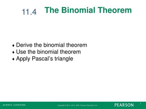 PPT The Binomial Theorem PowerPoint Presentation Free Download ID