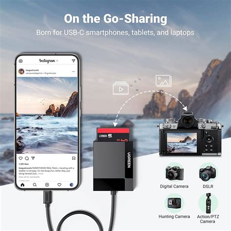 Ugreen Usb C Sd Card Reader 4 In 1 Memory Card Adapter External Sd Micro Sd Ms Cf Compact Flash