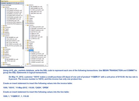 Solved Using Ch10abcmarkets Database Write The Sql Code