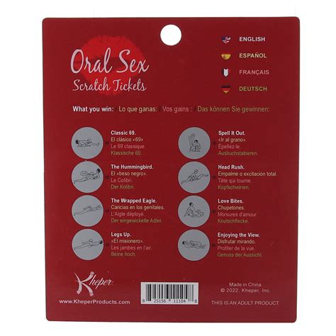 Oral Sex Scratch Tickets 8 Scenarios Adult Game For Couples Xs