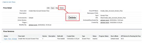 How To Delete A Flow In Salesforce
