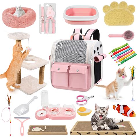 New Cat Owner Supplies Kitten Starter Kit 8 Piece Cat Grooming And Care