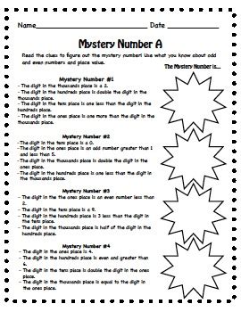 Mystery Numbers Place Value Activities By Chrissy Miner TpT