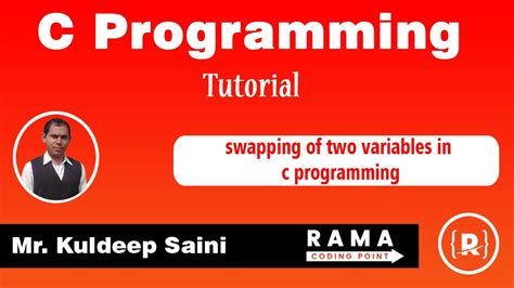 Swapping Of Two Variables In C Programming Youtube