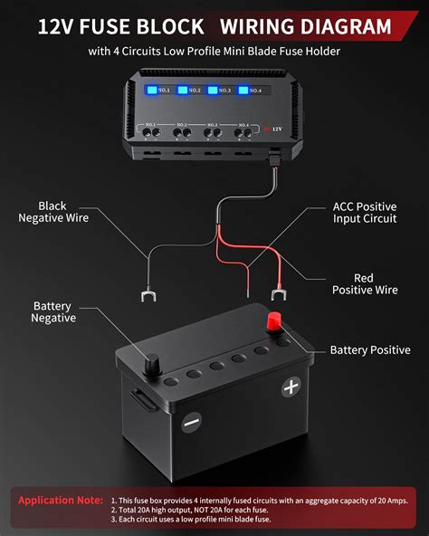 Snapklik Com ELECTOP 12V Fuse Block Universal 20A Motorcycle Automotive Fuse Block Fuse And