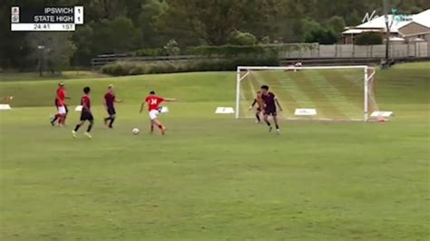 Ipswich Grammars Emmett Shaw Scoring For His Side In Round Four The