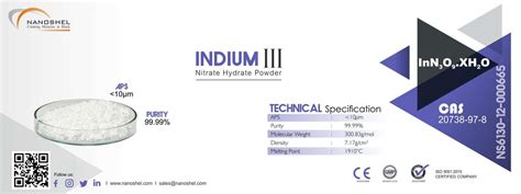Indium Iii Nitrate Hydrate Powder High Quality Lowest Price