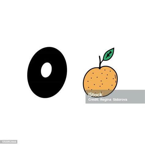 손으로 영어 편지 O 낙서 알파벳 문자와 오렌지 Abc 0명에 대한 스톡 벡터 아트 및 기타 이미지 0명 과일 교육 Istock