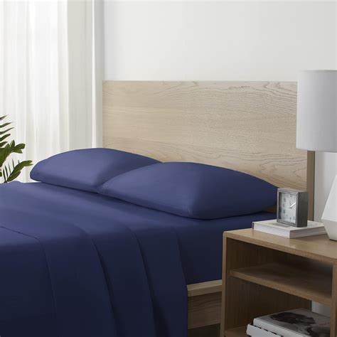 Serta Supersoft Washed Cooling 4 Piece Bed Sheet Set With