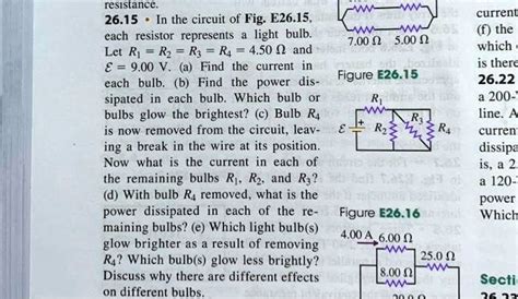 Resistance 2615 In The Circuit Of Fig E2615 Each Resistor Represents