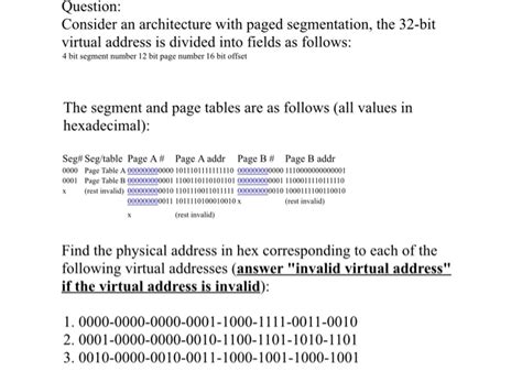 Solved Question Consider An Architecture With Paged