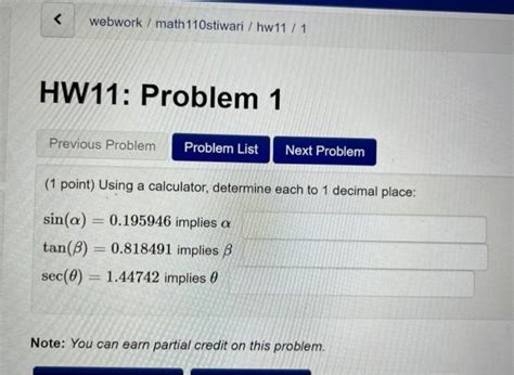Solved 1 Point Using A Calculator Determine Each To 1 Chegg Com