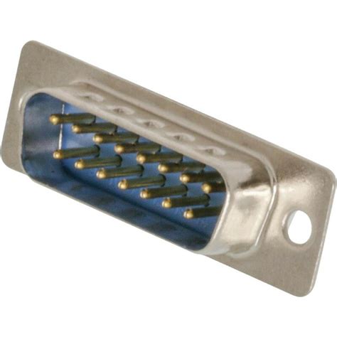 Conector Sub D 15pin Macho Soldable Recto