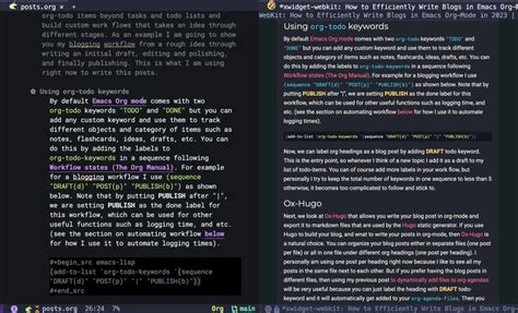 Building The Best Blog Editor With Emacs Org Mode In R I